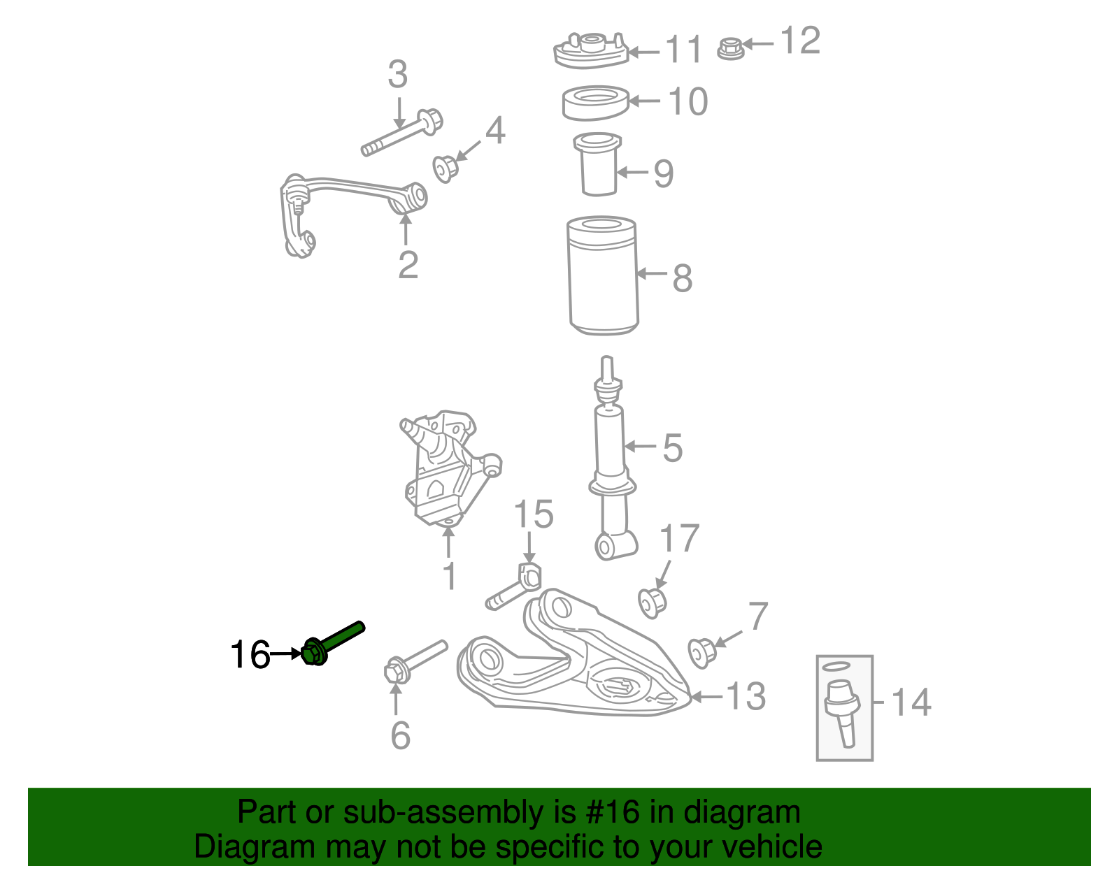 2004-2014 Ford F-150 Adjust Cam Bolt -W712104-S900 | QuirkParts