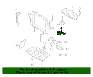 2008-2017 Infiniti Headlamp Bracket 62565-1BA0A | Infiniti Parts Online