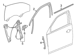 84312110 - Front Driver Side Door Window Weatherstrip 2014-2020 ...