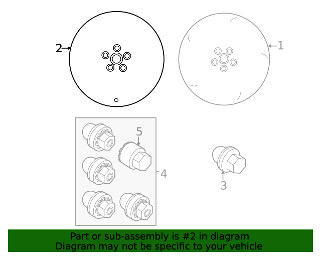Genuine OEM Alloy Wheel, 22 Inch Style 5098 Part# LR174447 Fits 2020 ...