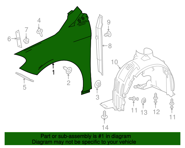 242-880-01-18 - Fender 2015-2017 Mercedes-Benz | Mercedes-Benz USA Parts