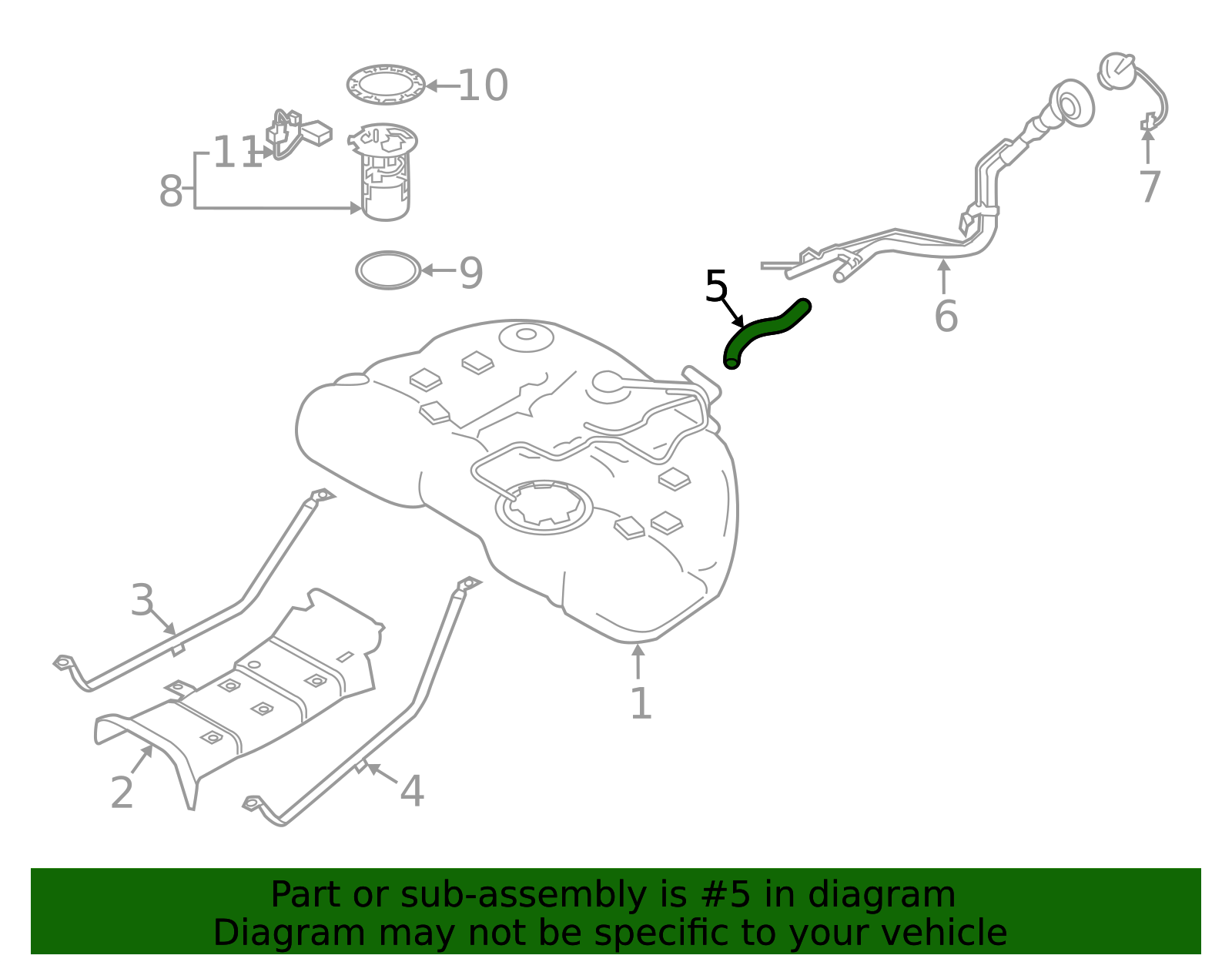 2019-2025 Nissan Altima Filler Hose 17228-6CA0A | Melloy Nissan Parts