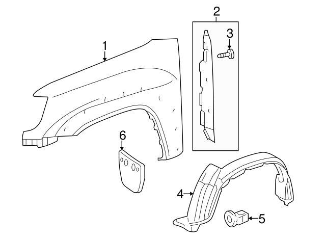 53806-04030 - Fender Liner - 2012-2015 Toyota Tacoma | Sparks Parts