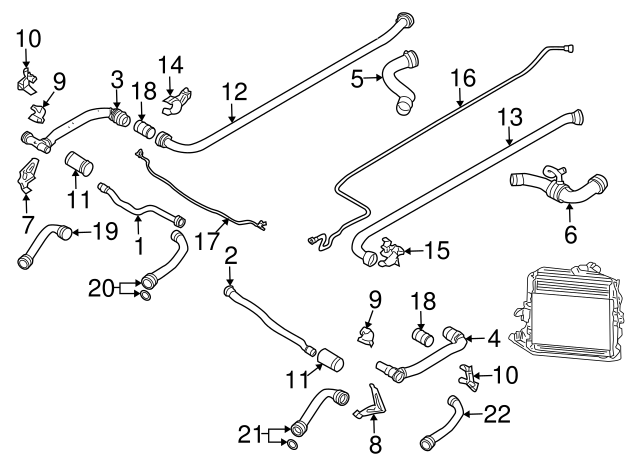 2005-2013 Porsche Engine Coolant Pipe 997-106-720-03 | OEM Vehicle Parts