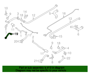 2005-2013 Porsche Engine Coolant Hose 997-106-627-03 | AutoNationParts.com