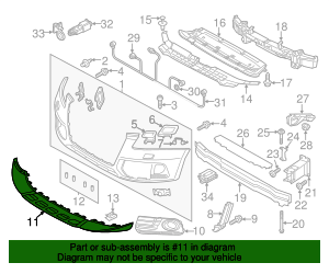 2013-2017 Audi Q5 Spoiler 8R0-807-061-F-GRU | OEM Parts Online