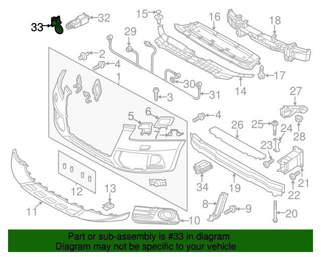 2009-2017 Audi Temp Sensor Bracket 8K0-820-536-D | OEM Parts Online