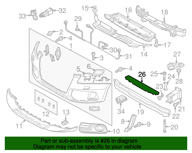 2013-2017 Audi Center Cover 8R0-807-217-A | Audi USA Parts