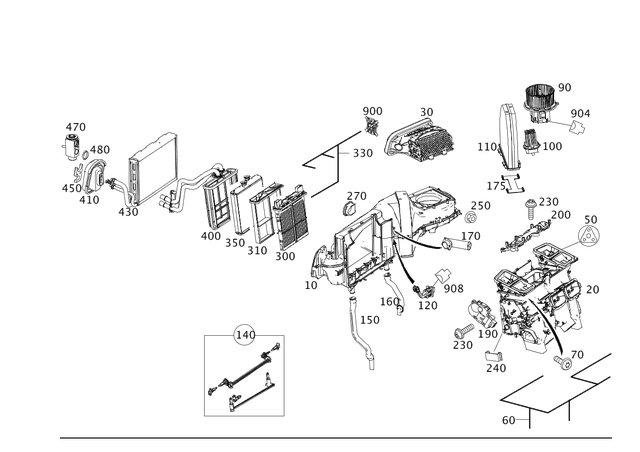 204-830-04-61 - Booster Heater 2011-2016 Mercedes-Benz | Mercedes-Benz ...