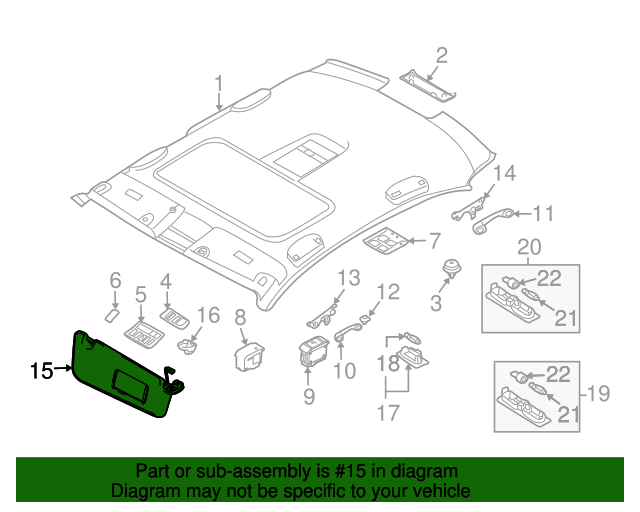 51-16-7-122-867 - Sun-Visor - 2004-2010 BMW | BMW Parts Exchange