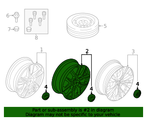 2018-2023 Volvo 19-Inch 5-Double Spoke Matte Black Diamond Cut 31423931 ...
