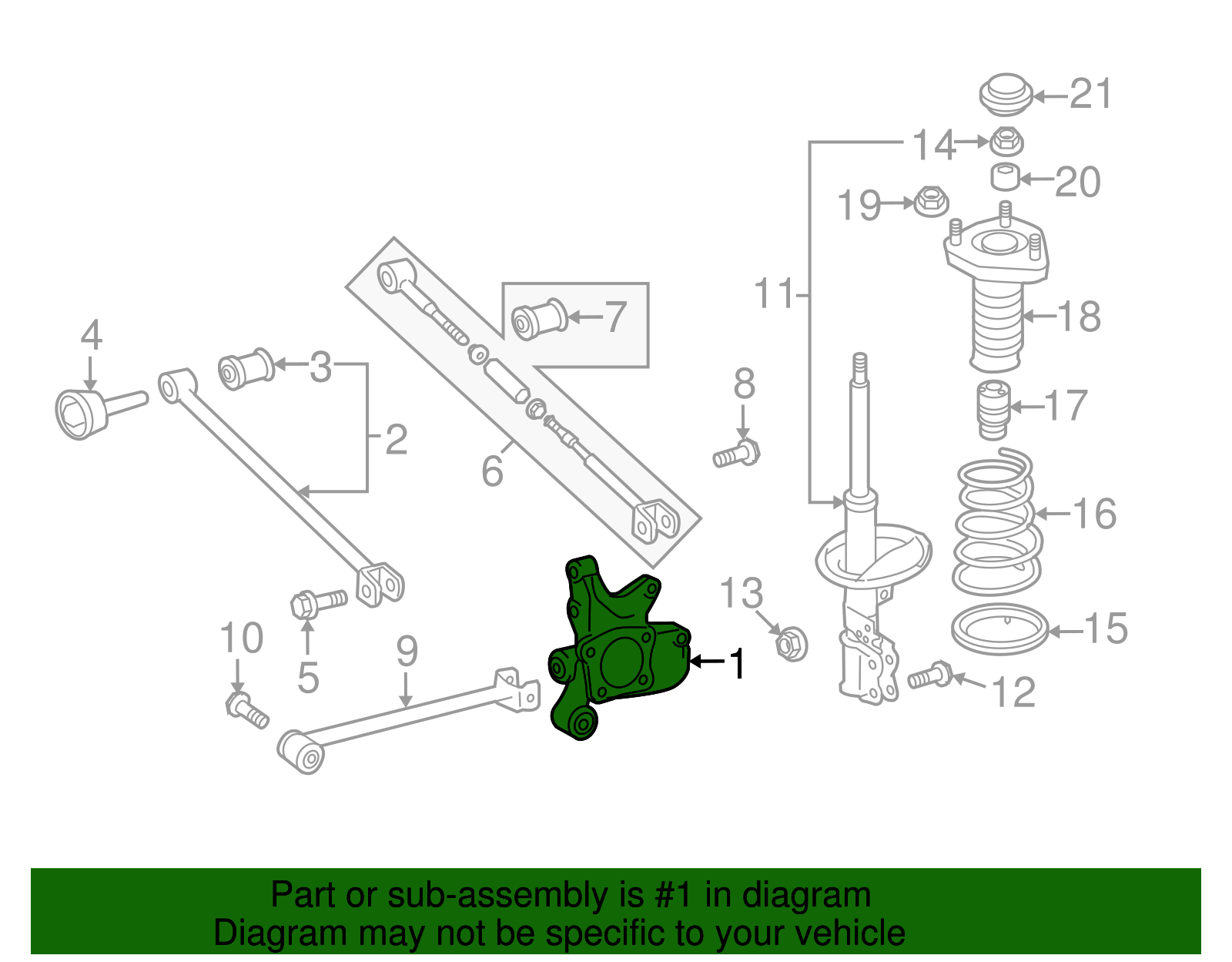 Genuine Toyota Suspension Knuckle part# 42304-0E050 for 2008-2013 ...