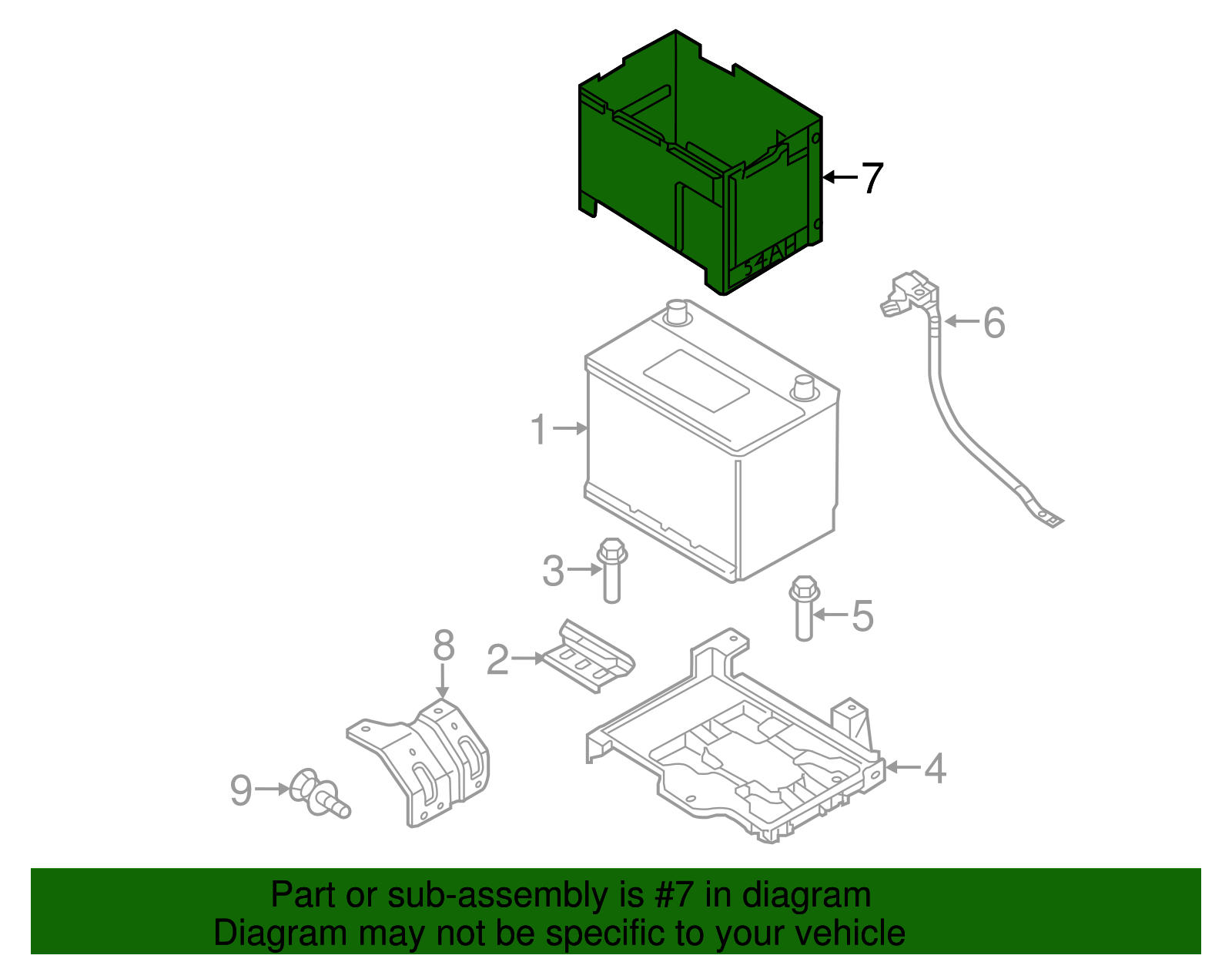 2014-2015 Kia Sorento | Battery Cover | 37112-3S300 | Kia Auto Parts