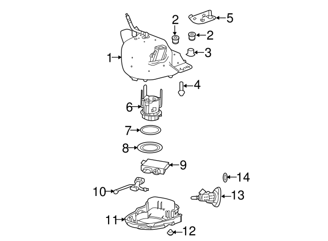 2018-2019 GMC Terrain Emission Reduction Fluid Supply Pump Module Kit ...