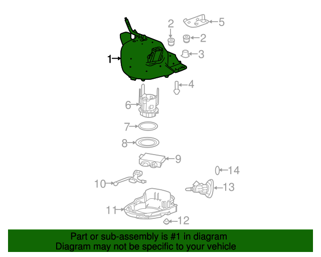 2018-2019 GM Emission Reduction Fluid Tank 84245999 GM | GMPartsDirect.com