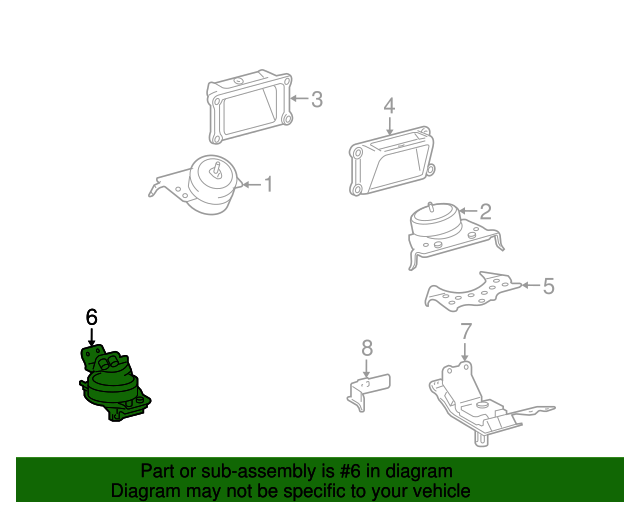 2010-2022 Toyota Rear Mount 12371-0S040 | OEM Parts Online