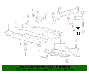 2010-2023 Ford Deflector Shield Nut W700430-S442 | Online Ford Parts ...