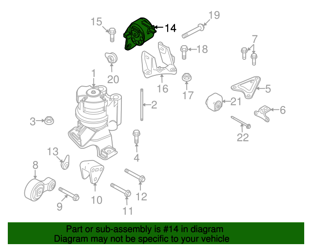 Genuine OEM Ford Part - Automatic Transmission Mount BE5Z-6038-C ...