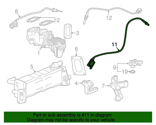 2016 GM Nitrogen Oxide Sensor with Clips 19330002 GM | GMPartsDirect.com