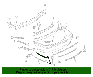 2002-2005 BMW Bumper Trim 51-12-7-043-369 | AutoNationParts.com