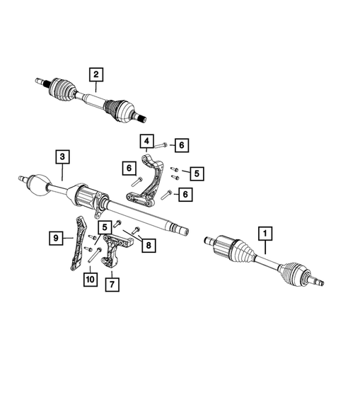 Front Axle Drive Shafts for 2019 Jeep Cherokee | Mopar eStore