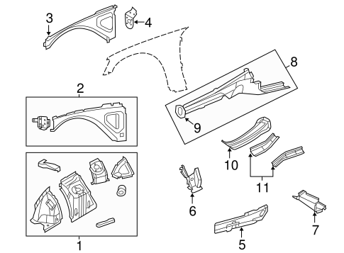 Structural Components & Rails for 2005 Chrysler 300 | Mopar Factory ...