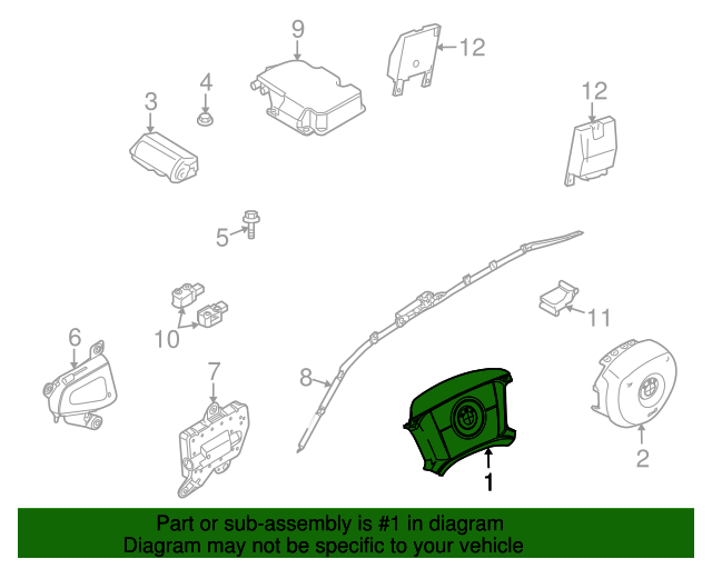Genuine BMW 32-34-3-400-440 | Driver Air Bag | FREE Shipping on Most ...