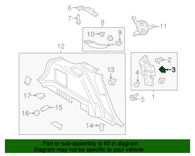 Trim Molding Clip - Ford (-W714972-S300) | BlueFordPart