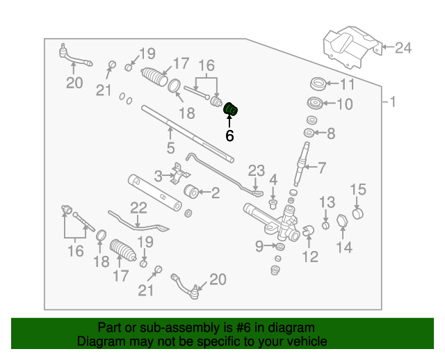 57726-1G000 - Rack Bushing 2006-2011 Kia | Kia.Parts Store