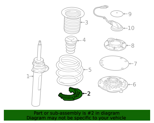 31336860788 - 2014-2024 BMW Lower Insulator (31-33-6-860-788) | BMW of ...