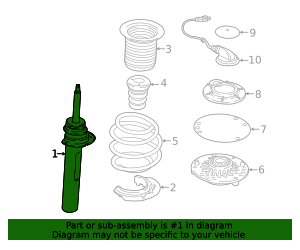 31306888338 - 2018-2023 BMW X2 Strut (31-30-6-888-338) | BMW of South ...