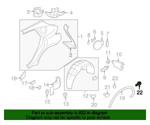 01451-00891 (145100891) - 1999-2020 Infiniti Wheel Opening Molding ...