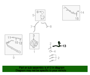 2007-2010 Ford Power Steering Return Hose 7T4Z-3A713-A | Ford Parts Catalog