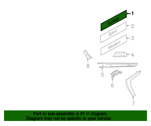 51147418530 - 2014-2021 BMW Nameplate (51-14-7-418-530) | BMW of South ...
