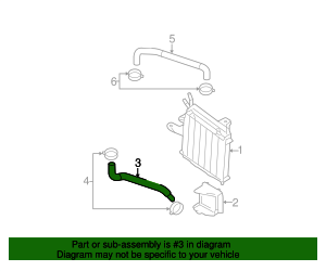 2006-2008 Volkswagen Passat Radiator Coolant Hose 3C0-121-051-AC | OEM ...