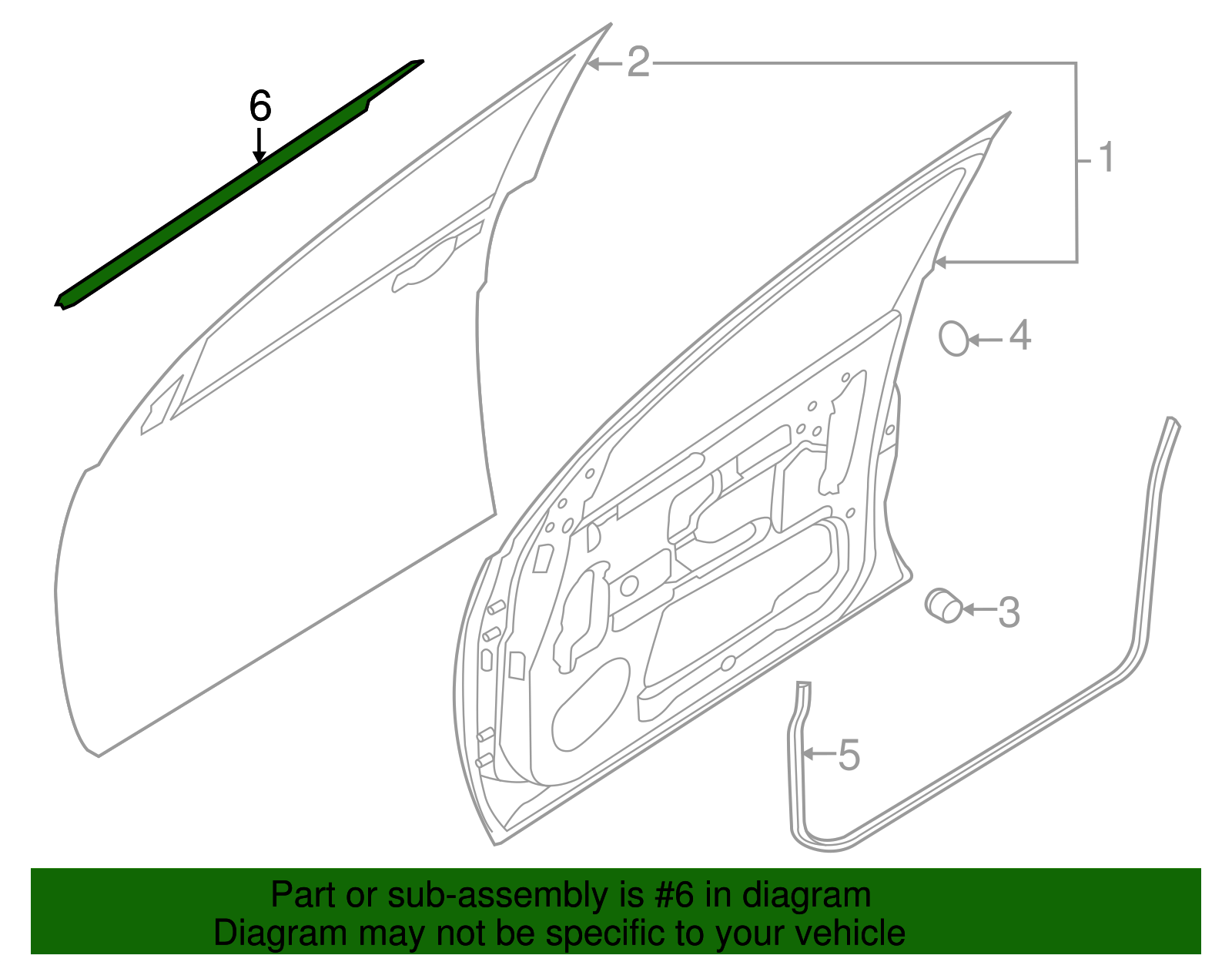 2012-2021 Nissan Belt Molding 80821-1PA0A | Boro Nissan Parts