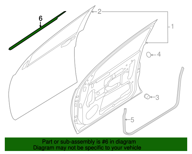 2012-2019 Nissan Belt Molding 80820-1PA0A | OEM Parts Online