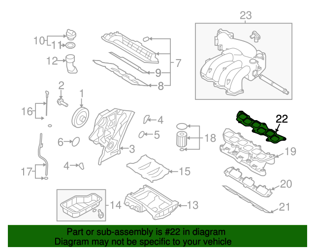 29215-3C301 - Gasket 2007-2009 Kia | Kia.Parts Store