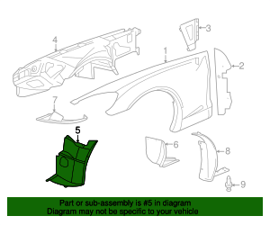 15834373 - OEM GM Ft Fender Liner | GMPartsCenter.net | GM Parts Center