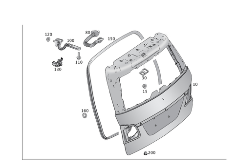 Rear-End Door for 2015 Mercedes-Benz GL450 | Mercedes-Benz USA Parts