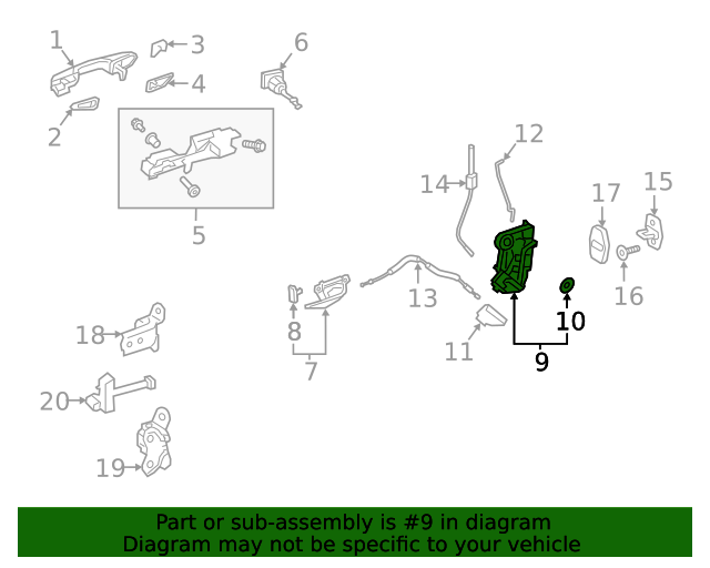 2016-2022 Lexus Lock Actuator 69030-02380 | OEM Parts Online