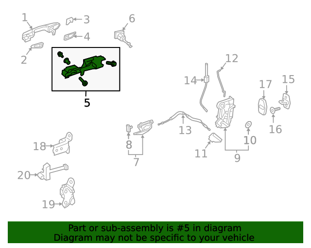 2019-2024 Lexus Handle Base 69201-76040 | OEM Parts Online