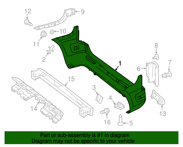 447-885-18-25-9B51 - Bumper Cover 2016-2023 Mercedes-Benz Metris ...