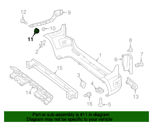 000-998-34-85 - Tail Lamp Assembly Nut 2016-2023 Mercedes-Benz Metris ...