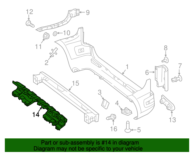 447-885-06-16 - Energy Absorber 2016-2023 Mercedes-Benz Metris ...