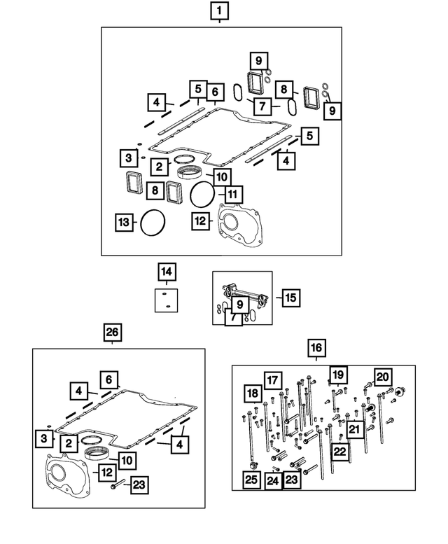 MOPAR GENUINE NONE GASKETKIT - 68517454AB - 68517454AB | Mopar Online Parts