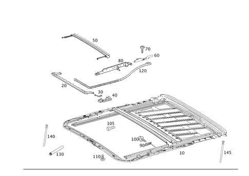 Sliding/Lifting Roof Frame for 2010 Mercedes-Benz CLS 550 | Mercedes ...