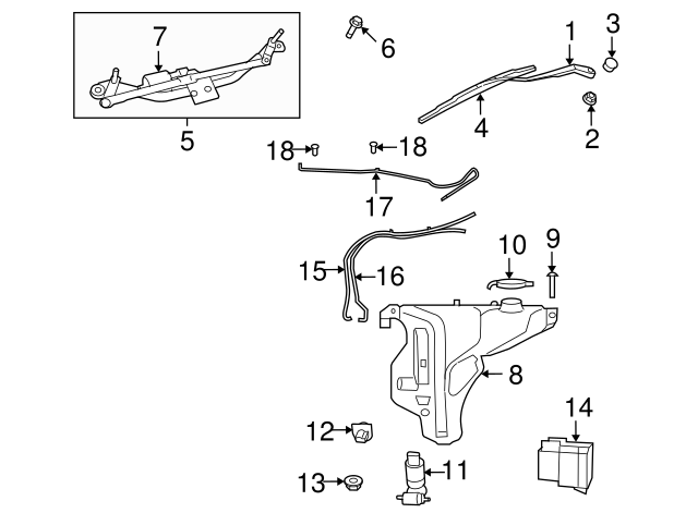 2009-2020 Dodge Journey Washer Hose 5116306AF | TascaParts.com