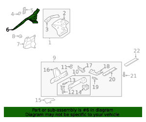2019-2020 Nissan Altima Apron Reinforced - Passenger Side (RH) F4180 ...