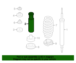 33536767335 - 2006-2015 BMW Shock Protector (33-53-6-767-335) | BMW of ...